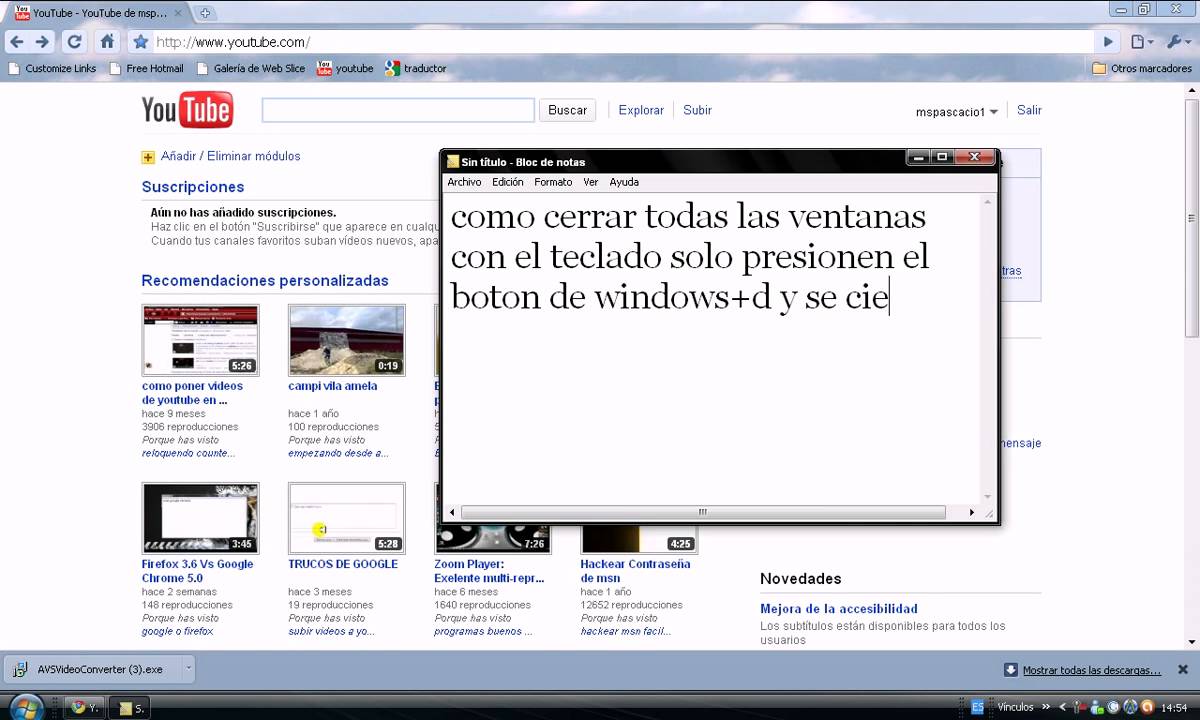 como cerrar las ventanas con el teclado - YouTube