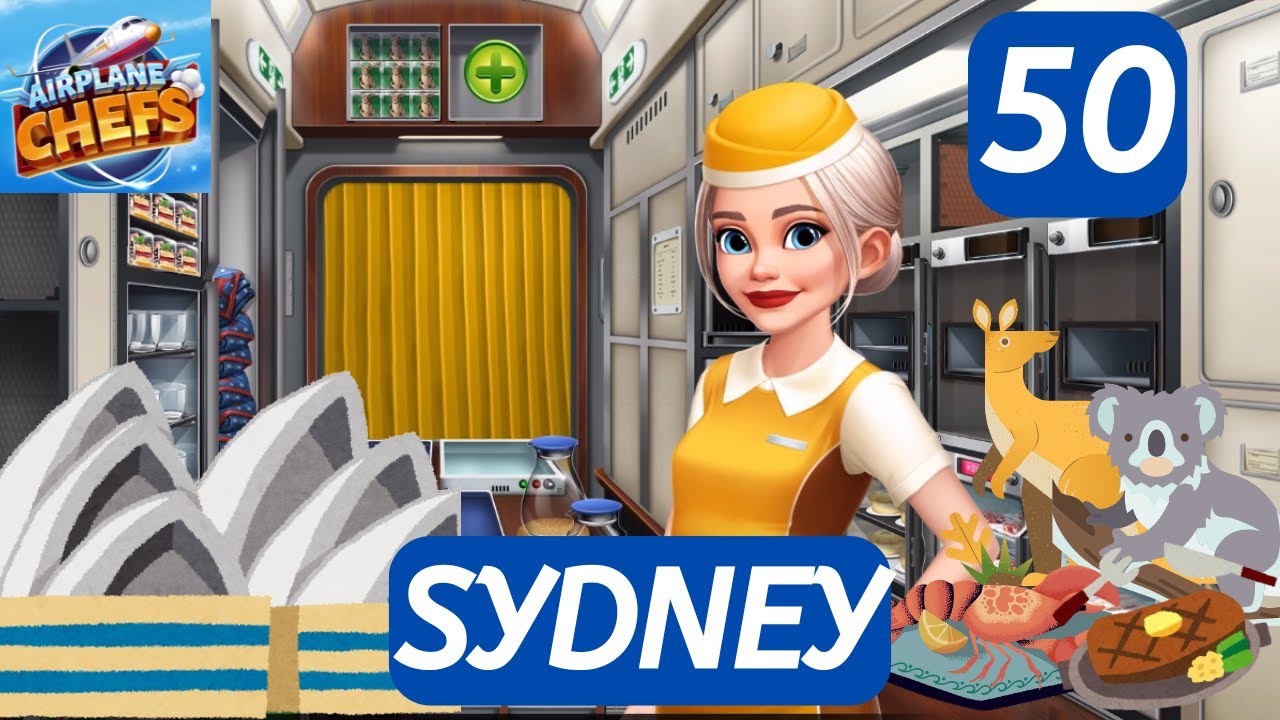 AIRPLANE CHEFS: Sydney Level 50 Expert Levels ⭐⭐⭐ (Cooking Game) - YouTube