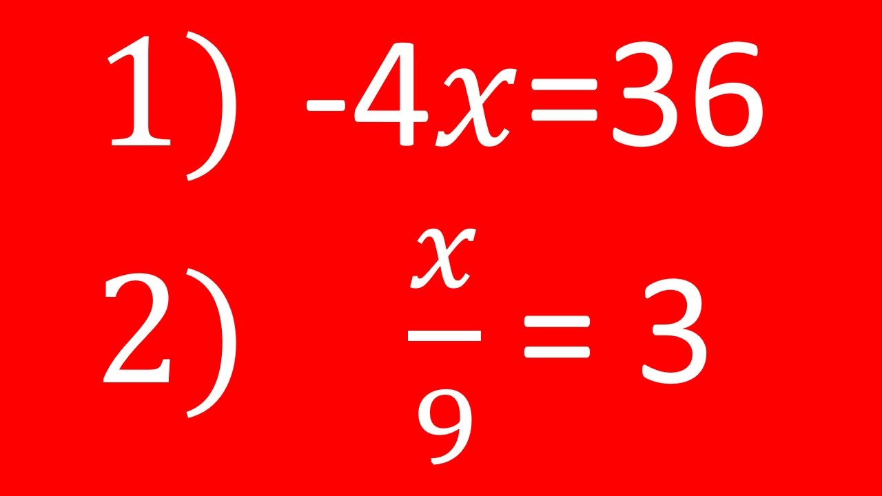 How to solve one step equation - YouTube