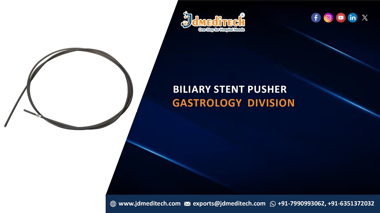 Biliary Stent Pusher | Endoscope | Gastrology | JDMeditech India - YouTube