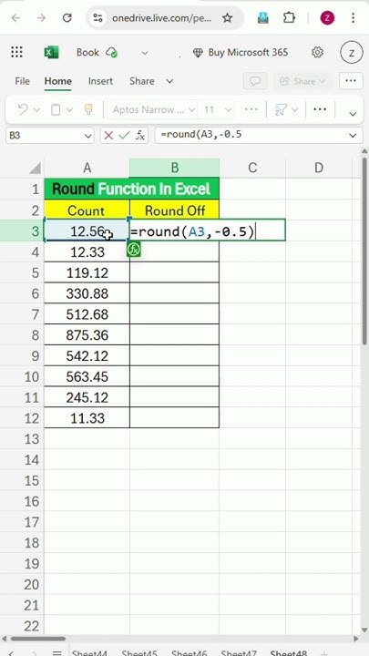 Round Formula In Excel | Excel Formula | Round Function | Excel World - YouTube