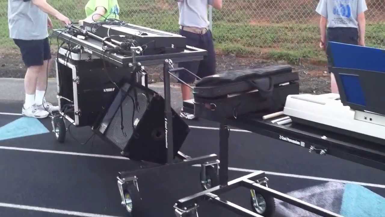 2 Cool Percussion 2 Electronic Keyboard carts in tow - YouTube