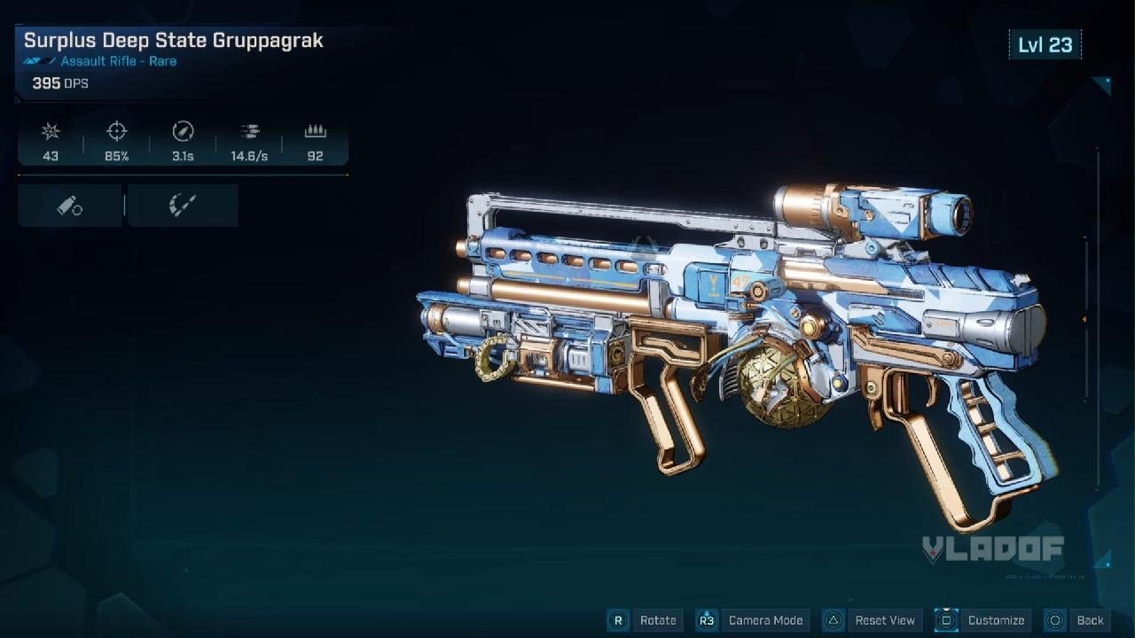 Borderlands 4 Vladof Surplus Deep State Gruppgrak Assault Rifle Review ...