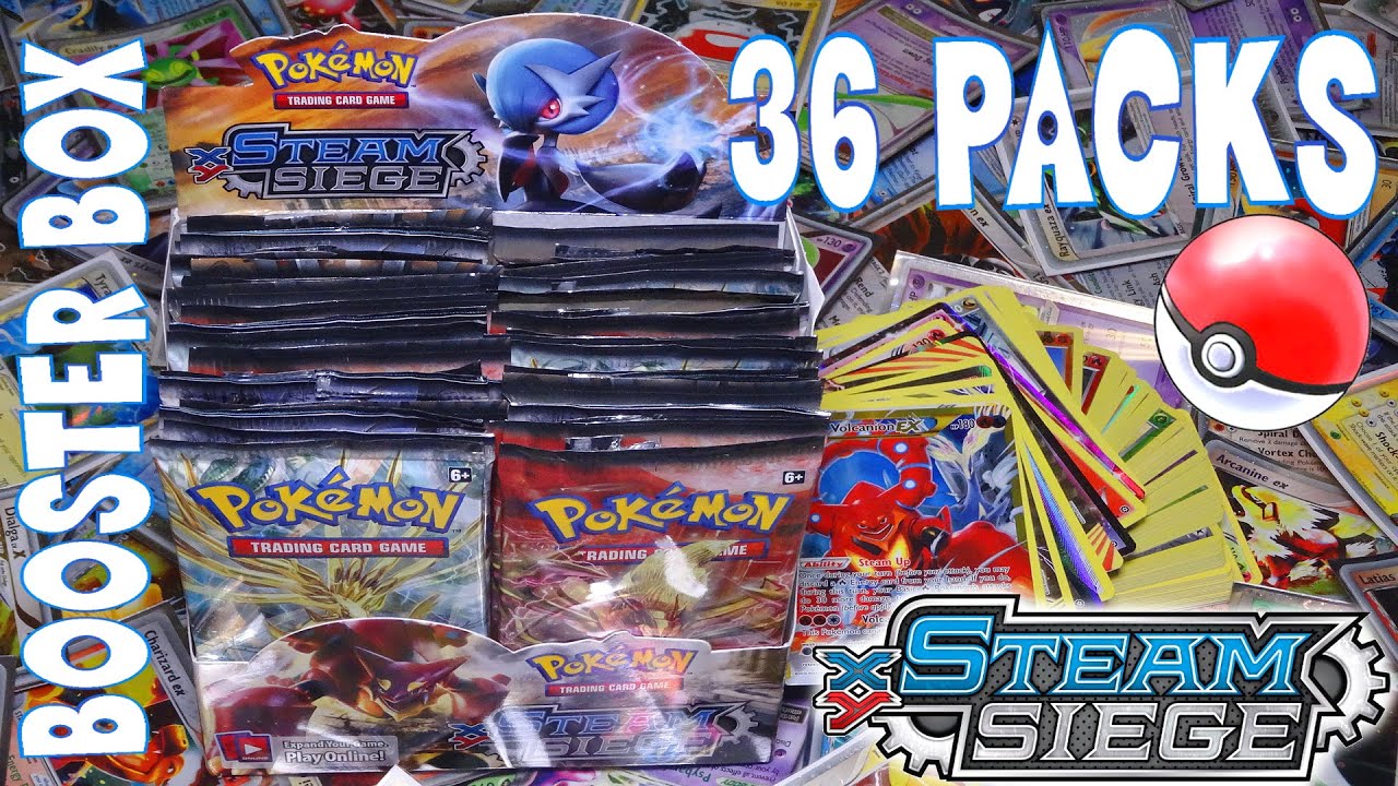 Opening Pokemon XY STEAM SIEGE Booster Box ~ 36 Packs of Cards ...