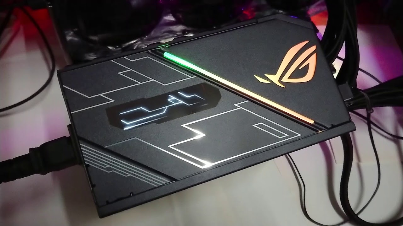 Asus ROG Thor 850W OLED/RGB 燈光效果示意 - YouTube