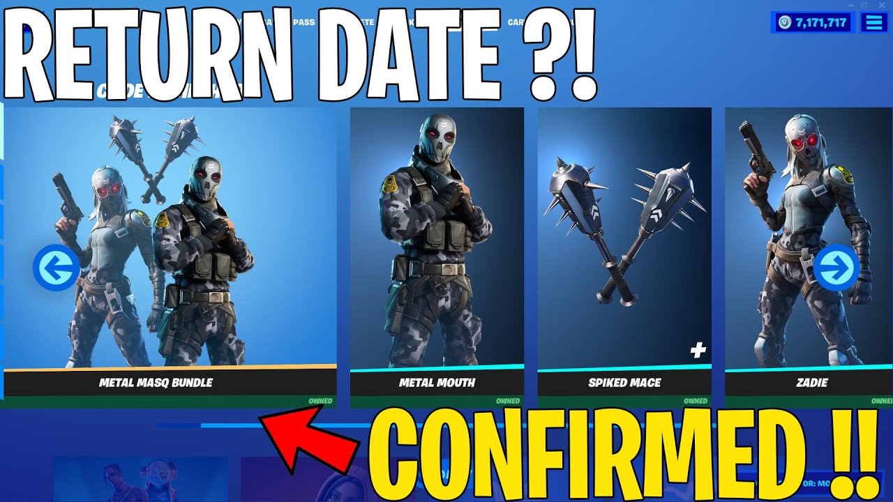 Zadie Skin RETURN RELEASE DATE! (Zadie Skin COMING BACK To Fortnite ...