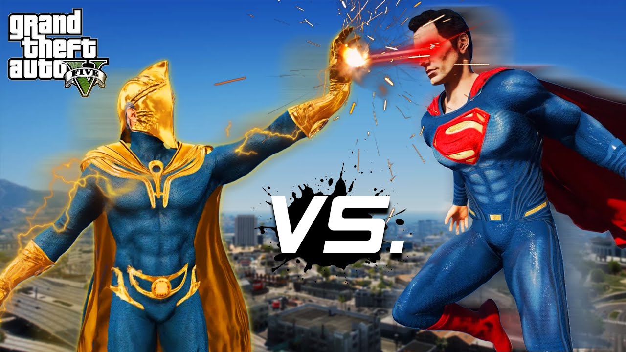 GTA 5 - Superman VS Doctor Fate | Epic Battle !! - YouTube