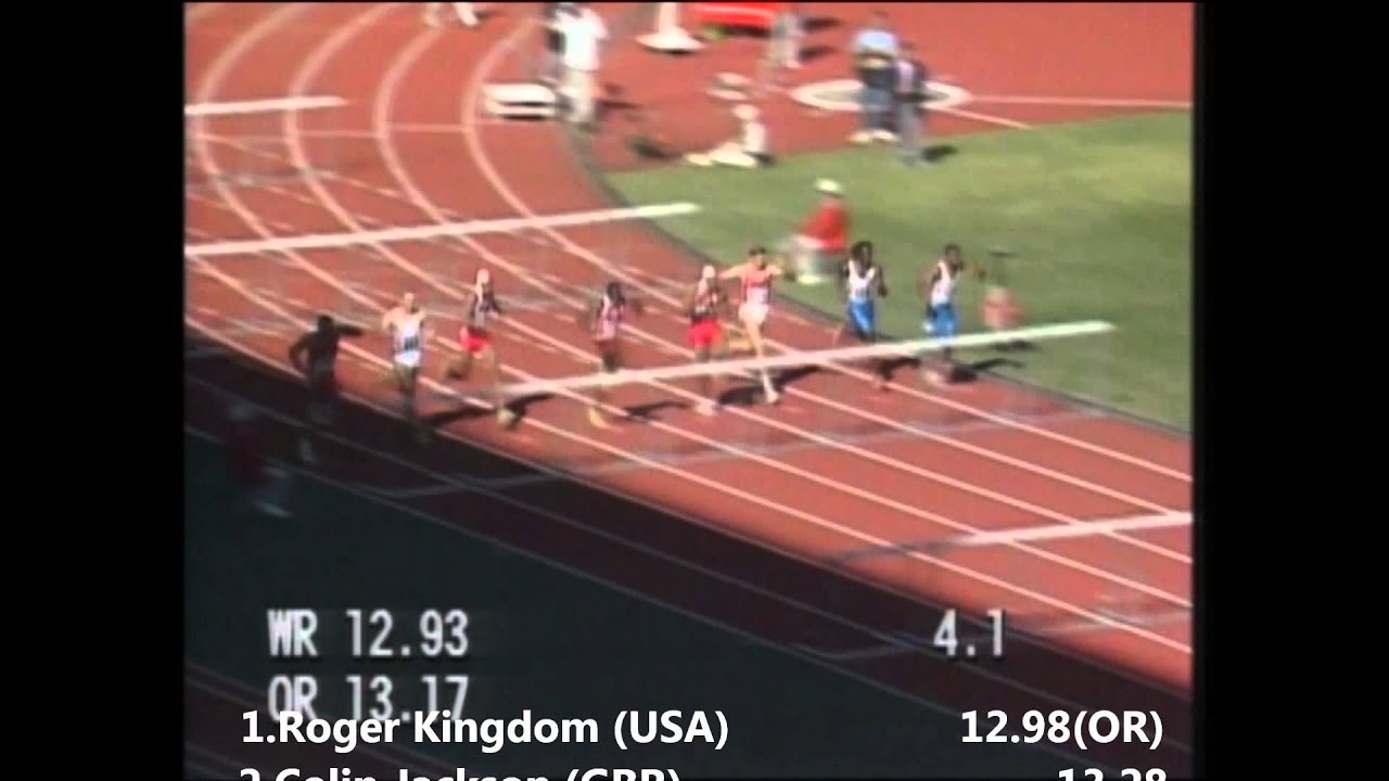 Roger Kingdom(12.98)/Colin Jackson:110m Hurdles,1988 Olympic Games ...