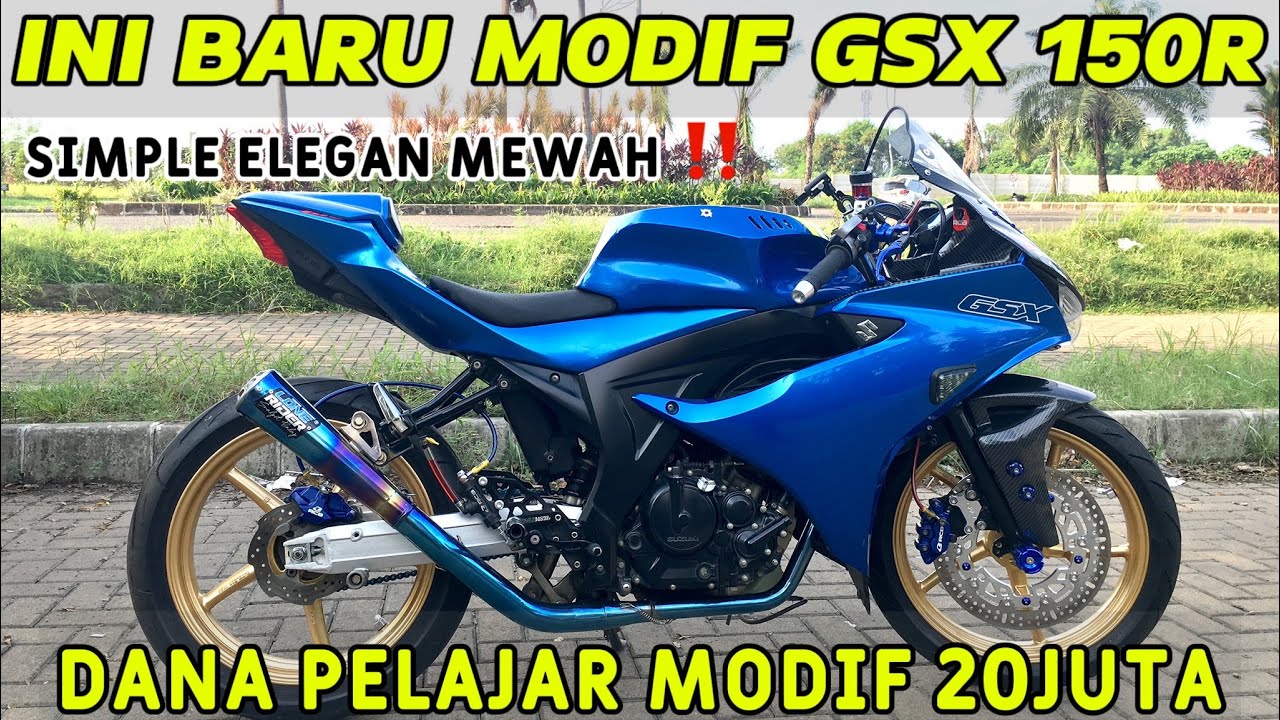 MODIFIKASI GSX 150R ️MODIF SIMPLE DAN RACING LOOK FULL RCB - YouTube