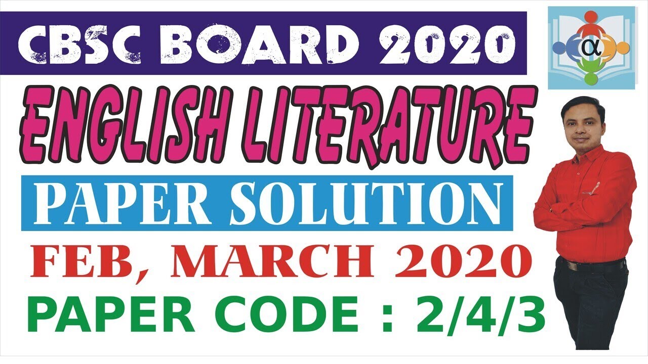 class 10 CBSE english literature full paper solution 2020 - YouTube