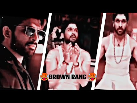 Allu Arjun New Attitude status || Brown Rang 🥵🔥 || Lo-fi status - YouTube