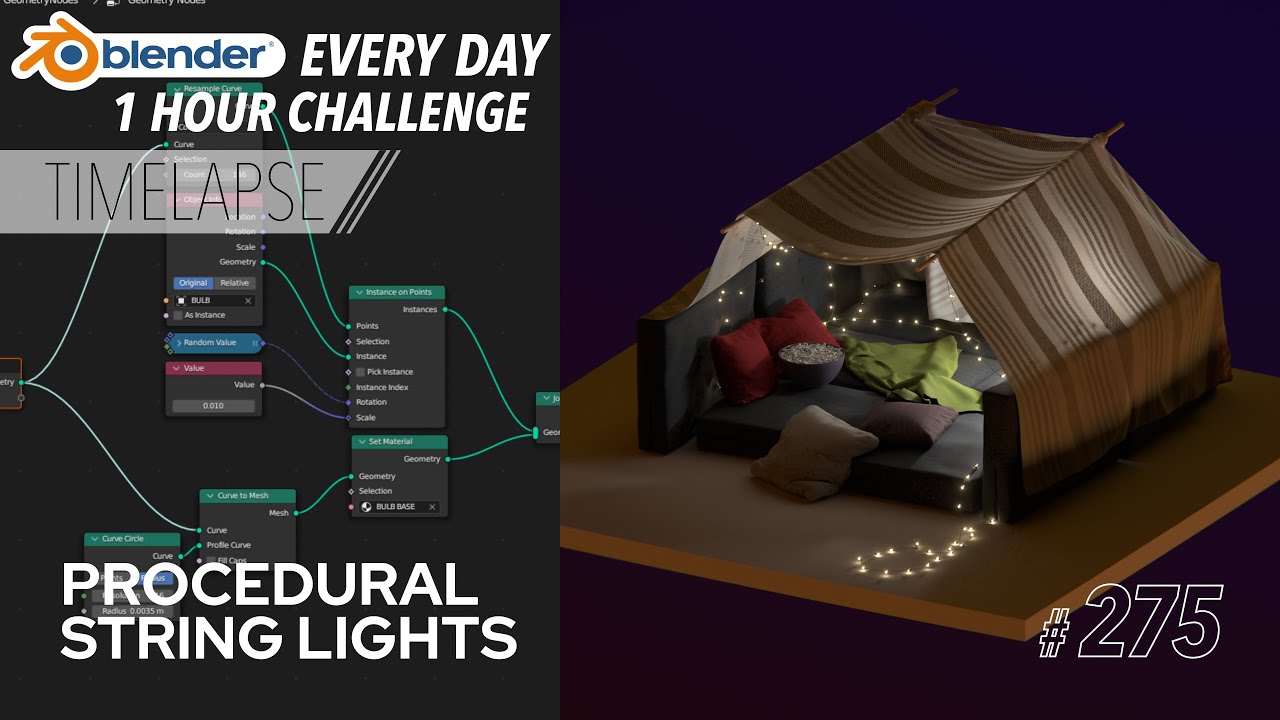 Procedural String Lights & Cloth Simulations make for a Cozy Evening ...