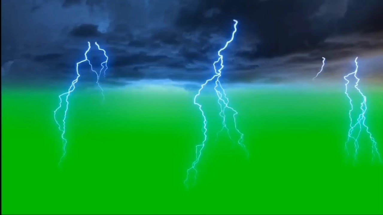 Green Screen Awan Gelap | Suara Angin Hujan Dan Gemuruh Petir | Free ...