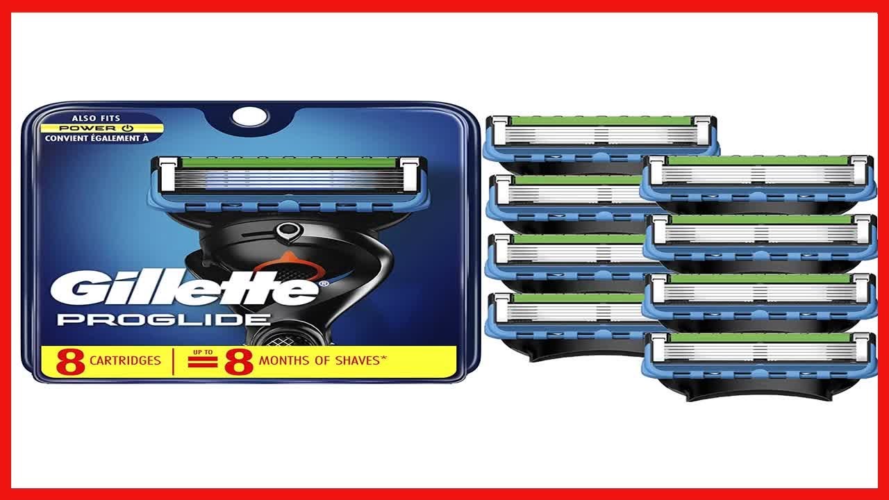 Gillette ProGlide Mens Razor Blade Refills, 8 Count - YouTube