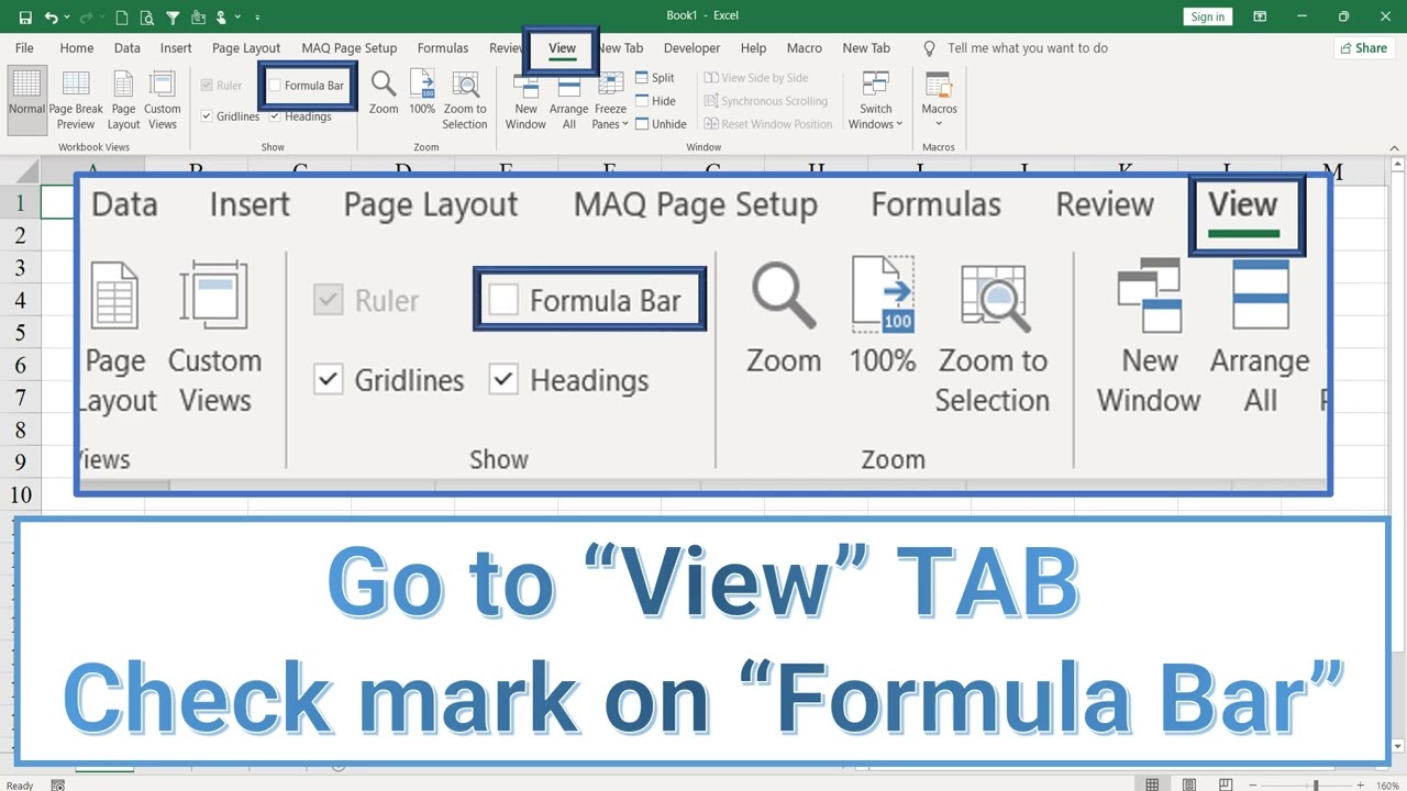 Formula Bar Missing In EXCEL YouTube Formula Bar Missing In EXCEL YouTube