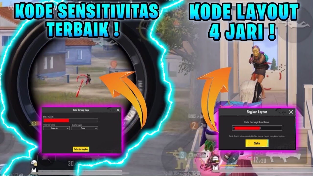 TERBARU ! KODE SENSITIVITAS TERBAIK PUBG MOBILE & KODE LAYOUT 4 JARI TERBAIK - YouTube