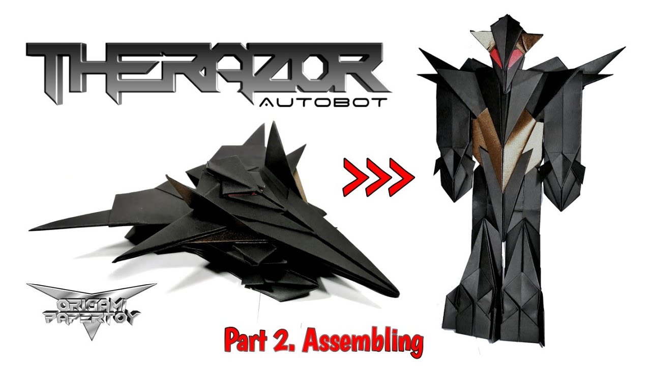 Origami Plane Papertoy - THE RAZOR (Autobot/Transformer Model - Part 2 ...