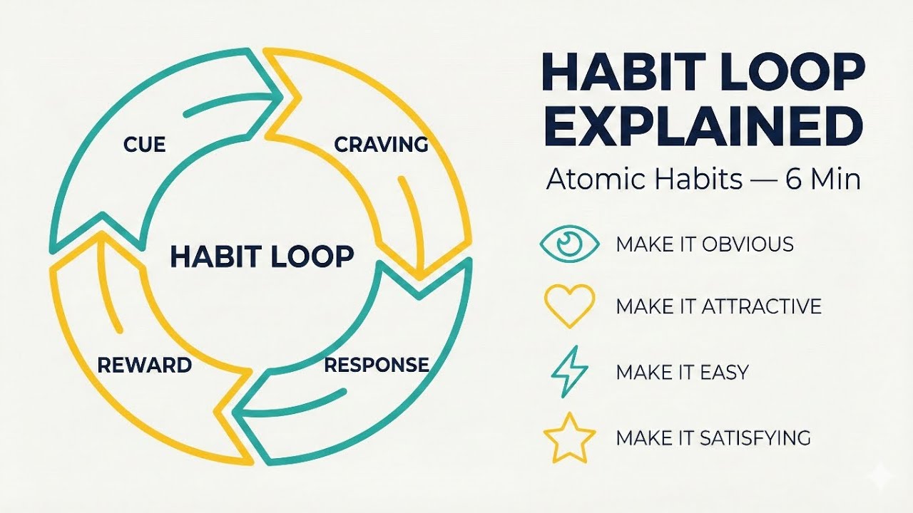 The Habit Loop + 4 Laws of Behavior Change 🌱🤍 Explained Simply - YouTube
