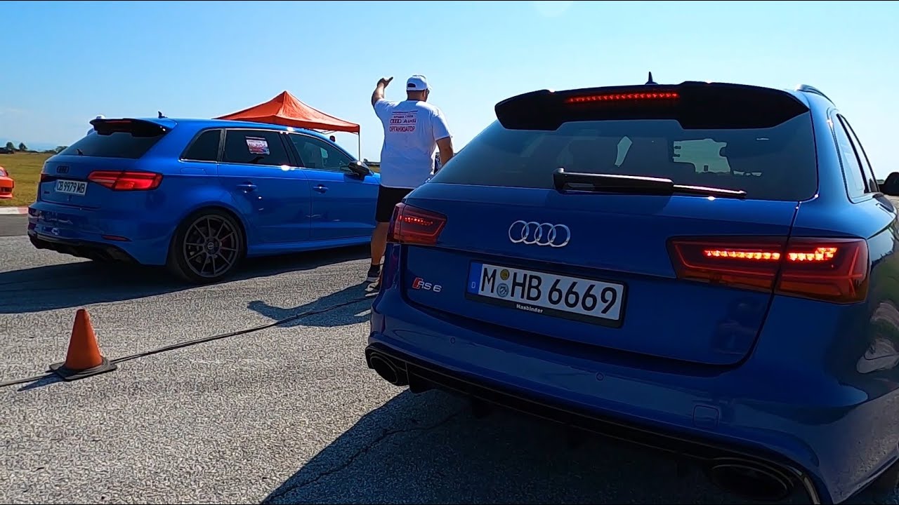 Audi RS6 605HP vs Audi RS3 500HP! Who will win? - YouTube