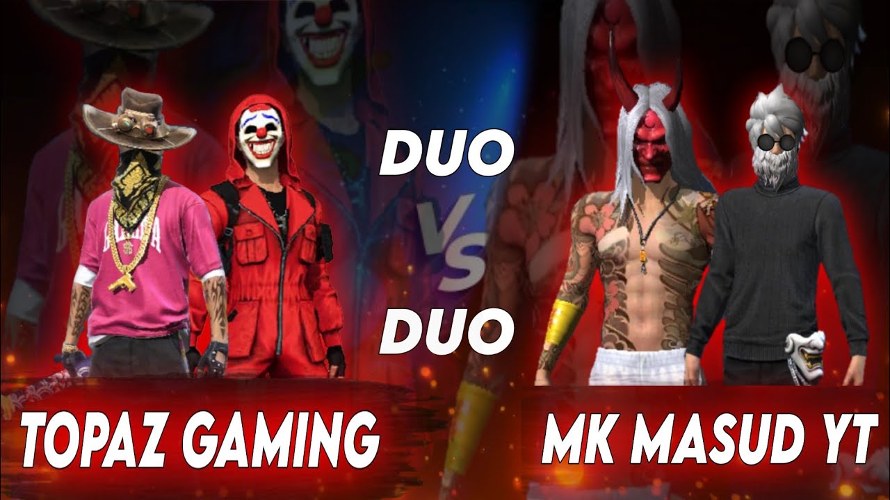 2 VS 2 Custom Match With MK MASUD YT @topazgamingff vs @mkmasudyt - YouTube