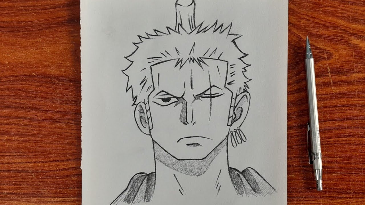 How to Draw Zoro (EASY FOR BEGINNERS) - Zoro Drawing Tutorial (STEP BY ...