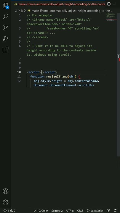 JS - Make iframe automatically adjust height according to the contents without using scrollbar ...