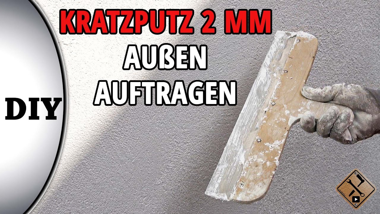 Kratzputz 2 mm außen auftragen / Ober Putz auf Armierungsmörtel ...