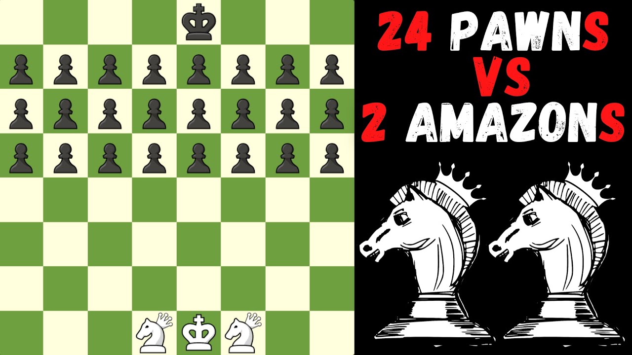 24 Pawns VS 2 Amazons | Fairy Chess - YouTube