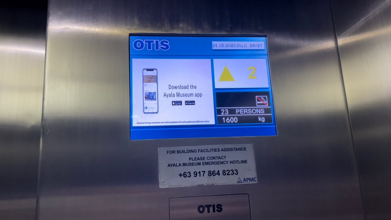 OTIS elevator at Ayala Museum, Makati, Philippines - YouTube