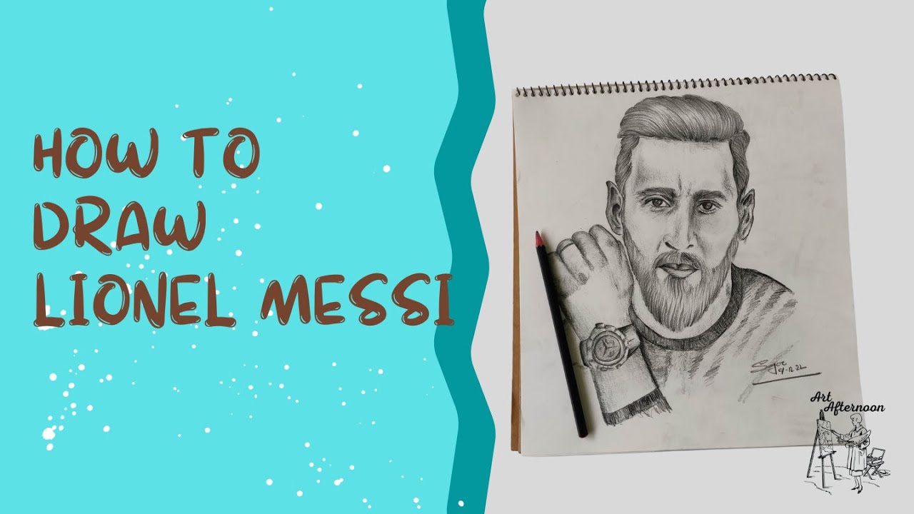 How To Draw Lionel Messi || Messi Drawing || Step By Step Very Easy ...