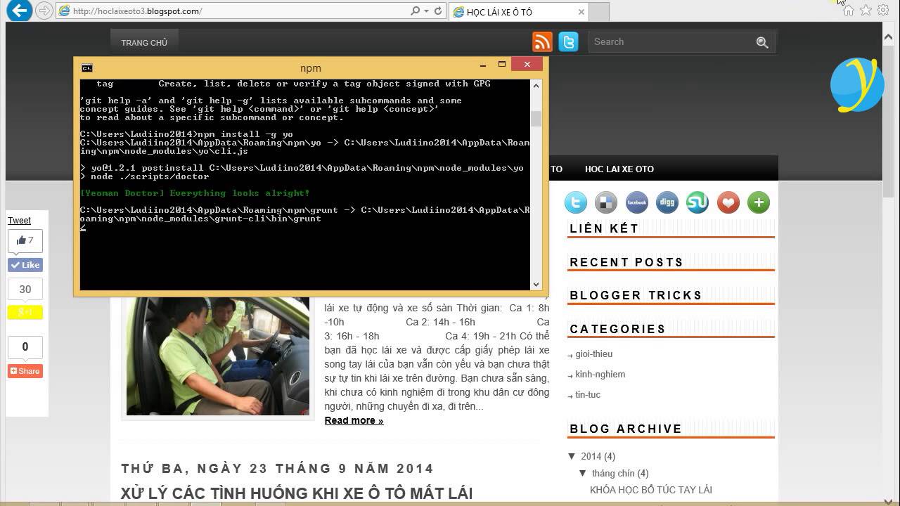 Lesson 1 Install Yeoman Youtube