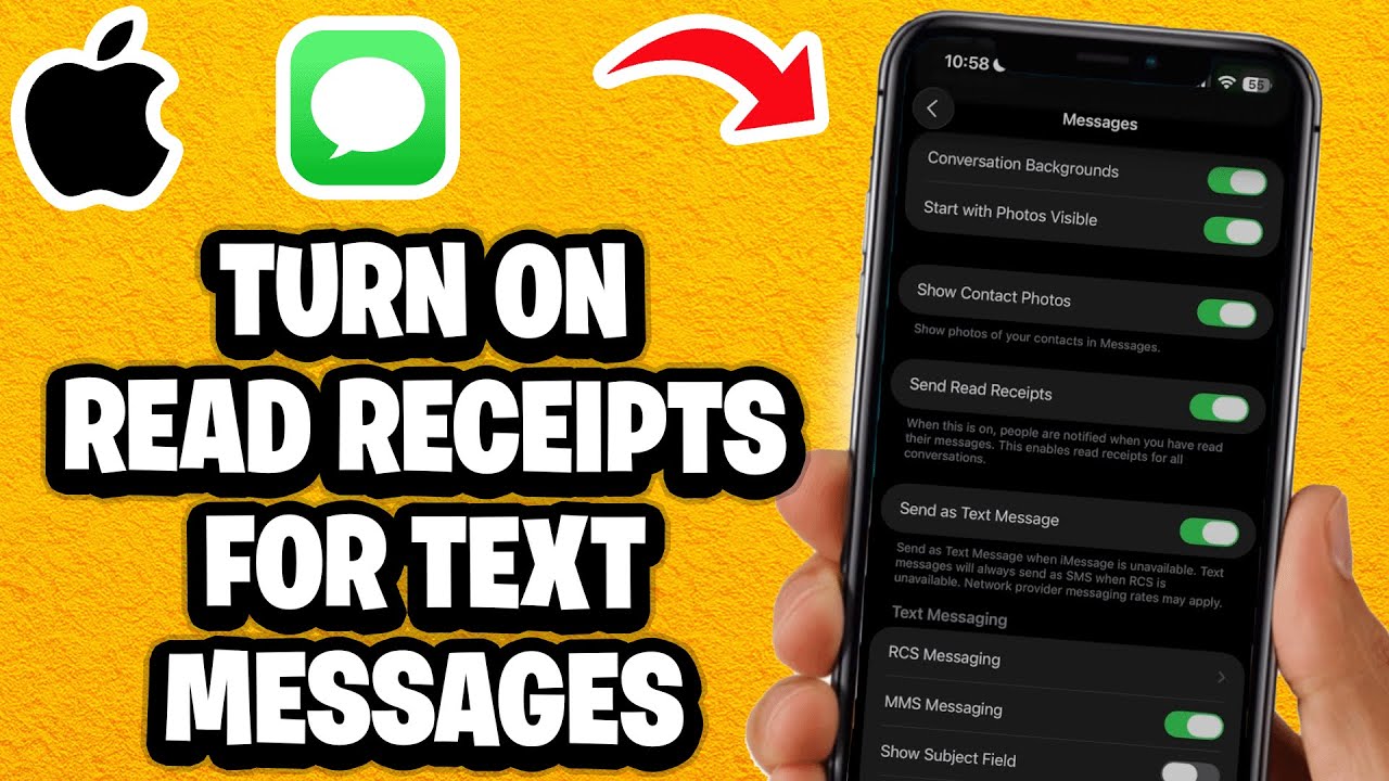 How To Turn On Read Receipts For Text Messages On iPhone - Fastest ...