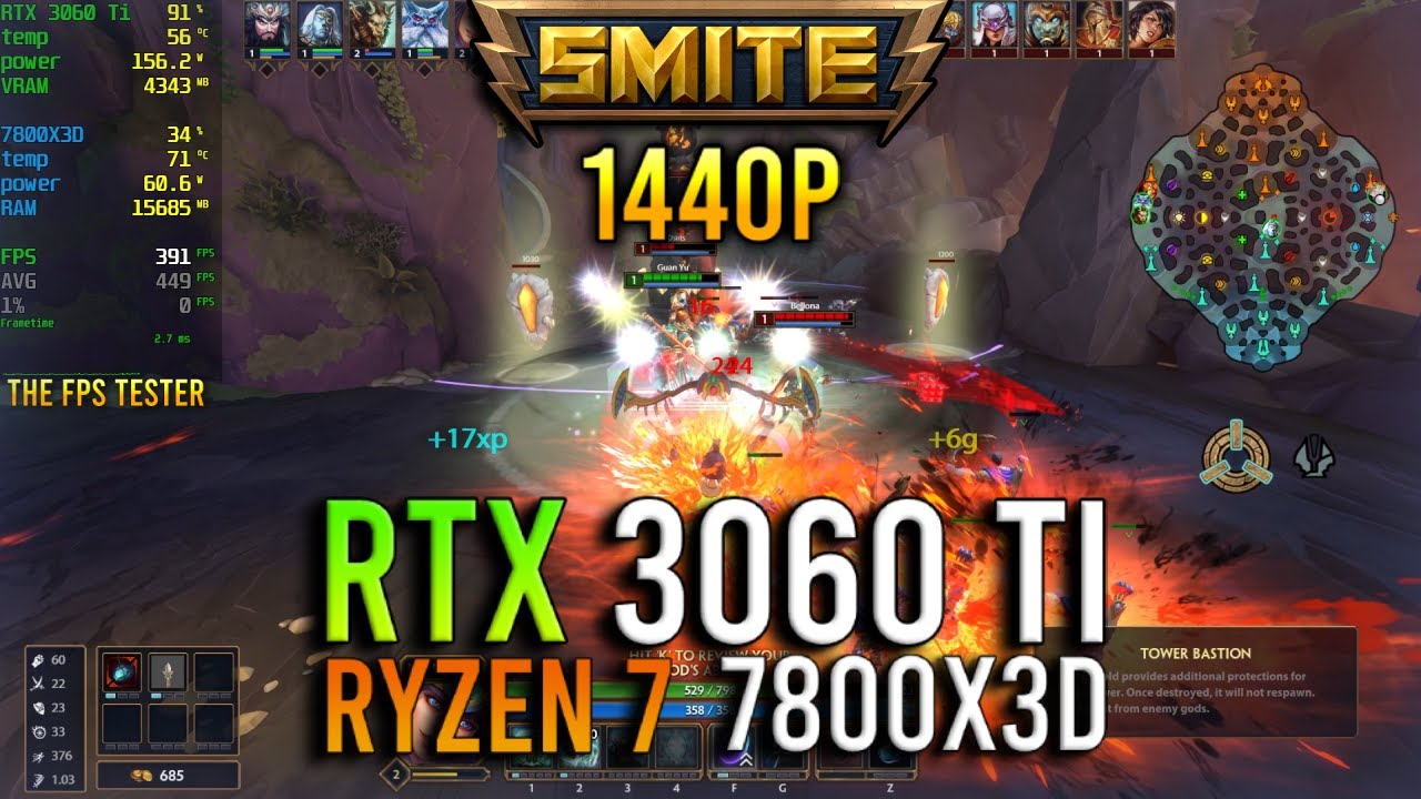 Smite | RTX 3060 Ti + Ryzen 7 7800X3D | 1440p Maximum Settings - YouTube