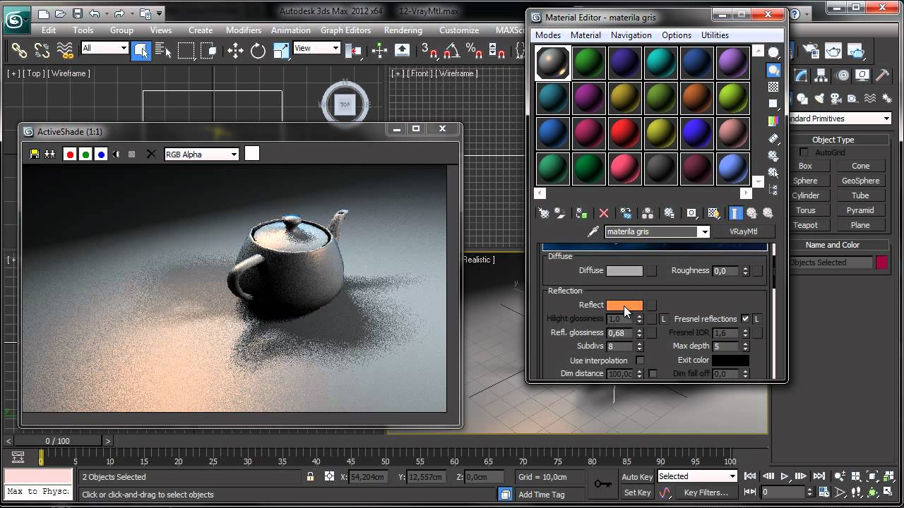 13-V-ray VrayMtl. - YouTube