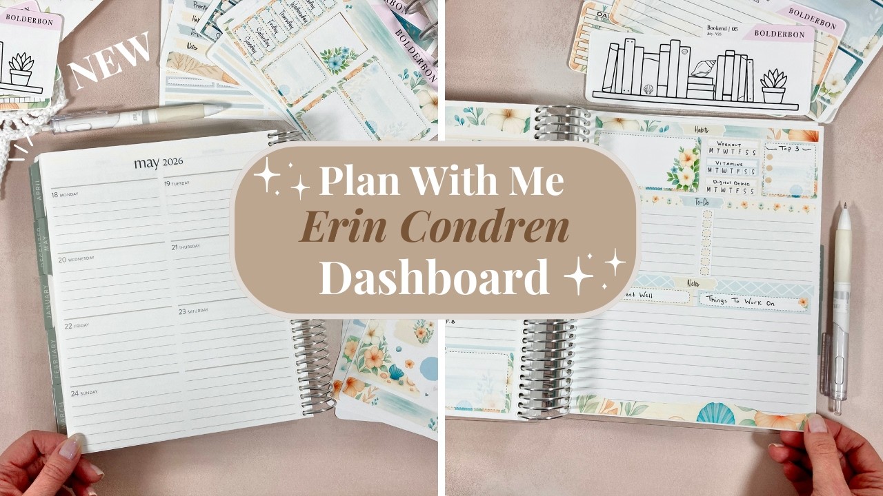 NEW Erin Condren Dashboard Plan With Me Weekly Setup and Ideas - YouTube