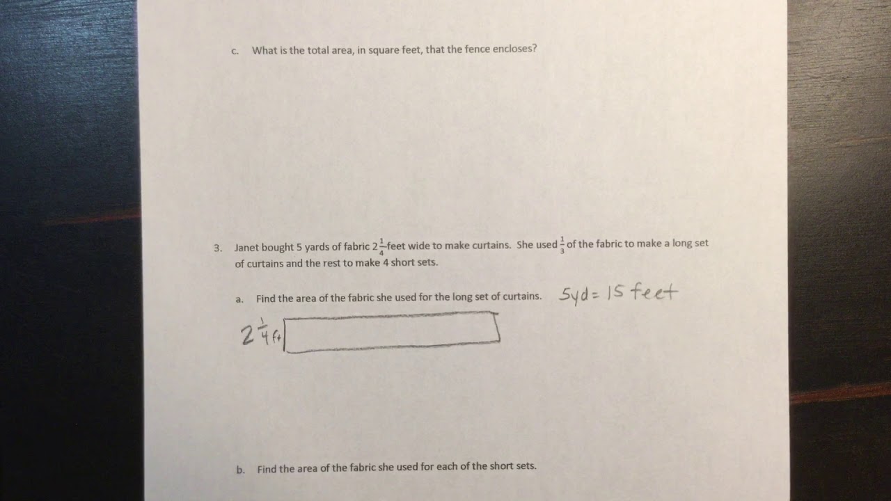 Hamlin's Scholars - Eureka Grade 5 Module 5 Lesson 15 Problem Set - YouTube