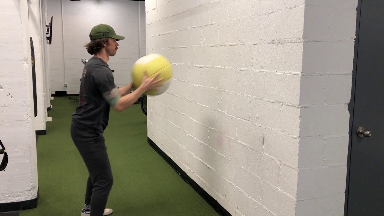 Med Ball Wall Chest Pass - YouTube
