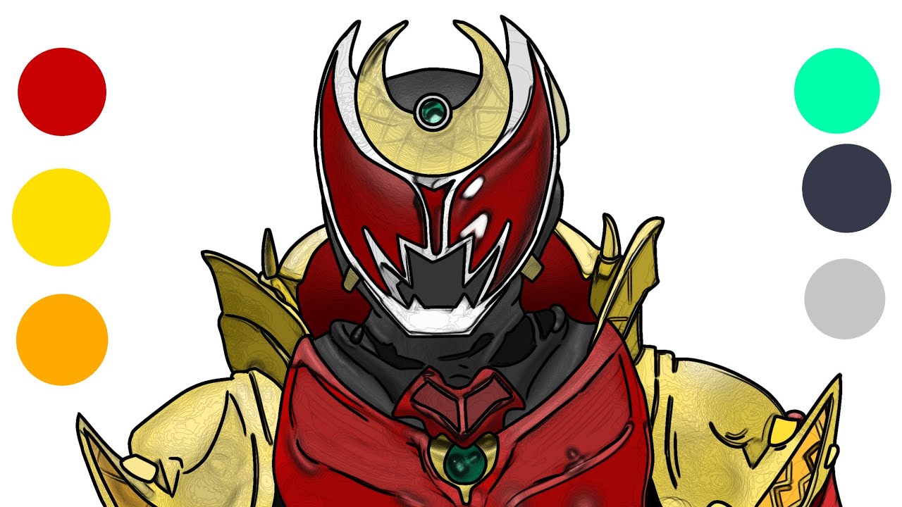 Next Form Tranform! Drawing of Half Body Kamen Rider Kiva Emperor with ...