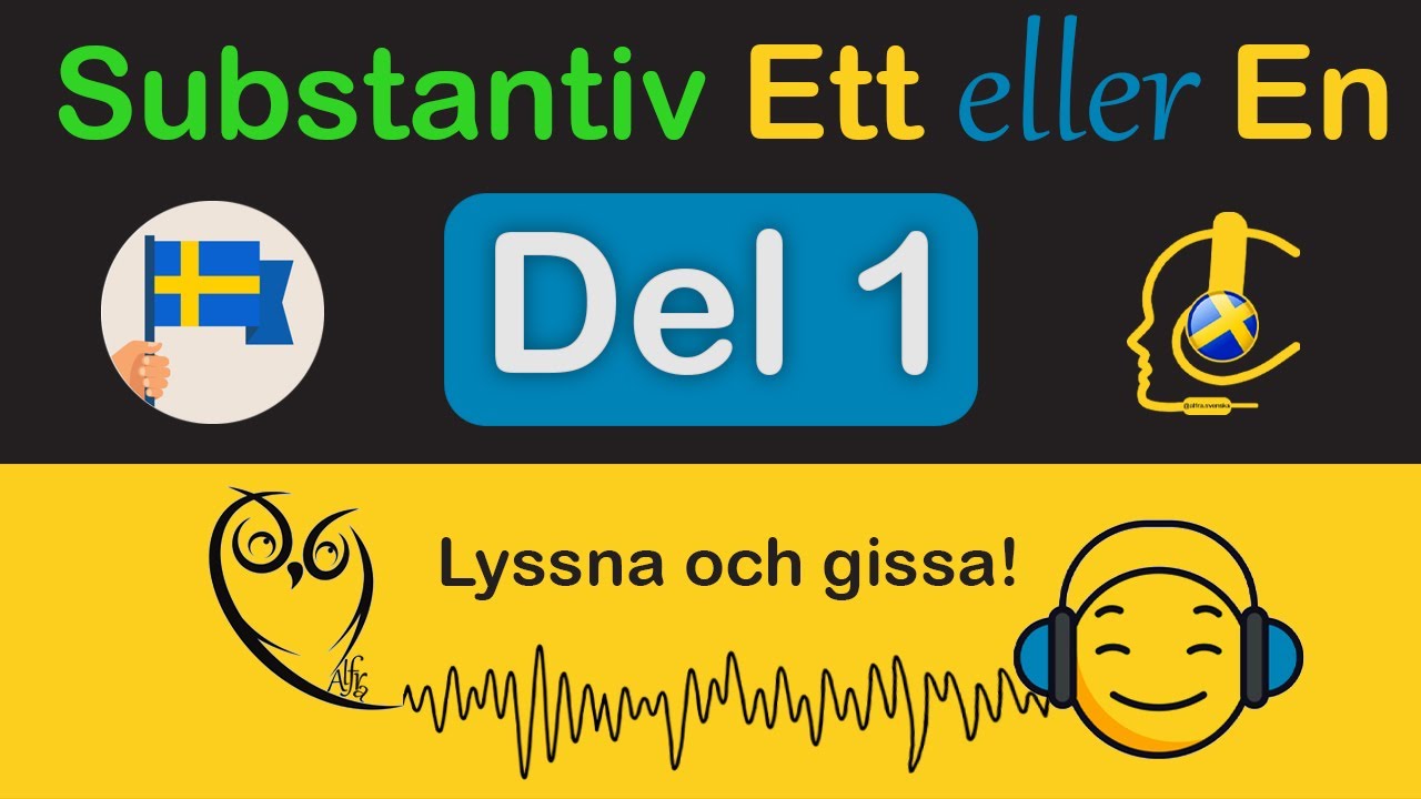 Substantiv En_ord och Ett_ord ( Del 1 )/ lär dig svenska! تمامی لغات ...