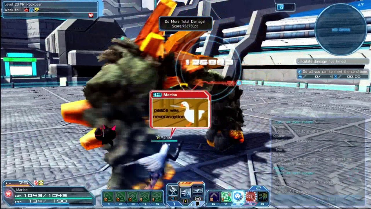 Phantasy Star Online 2 - Testing Gunner Damage Output - YouTube