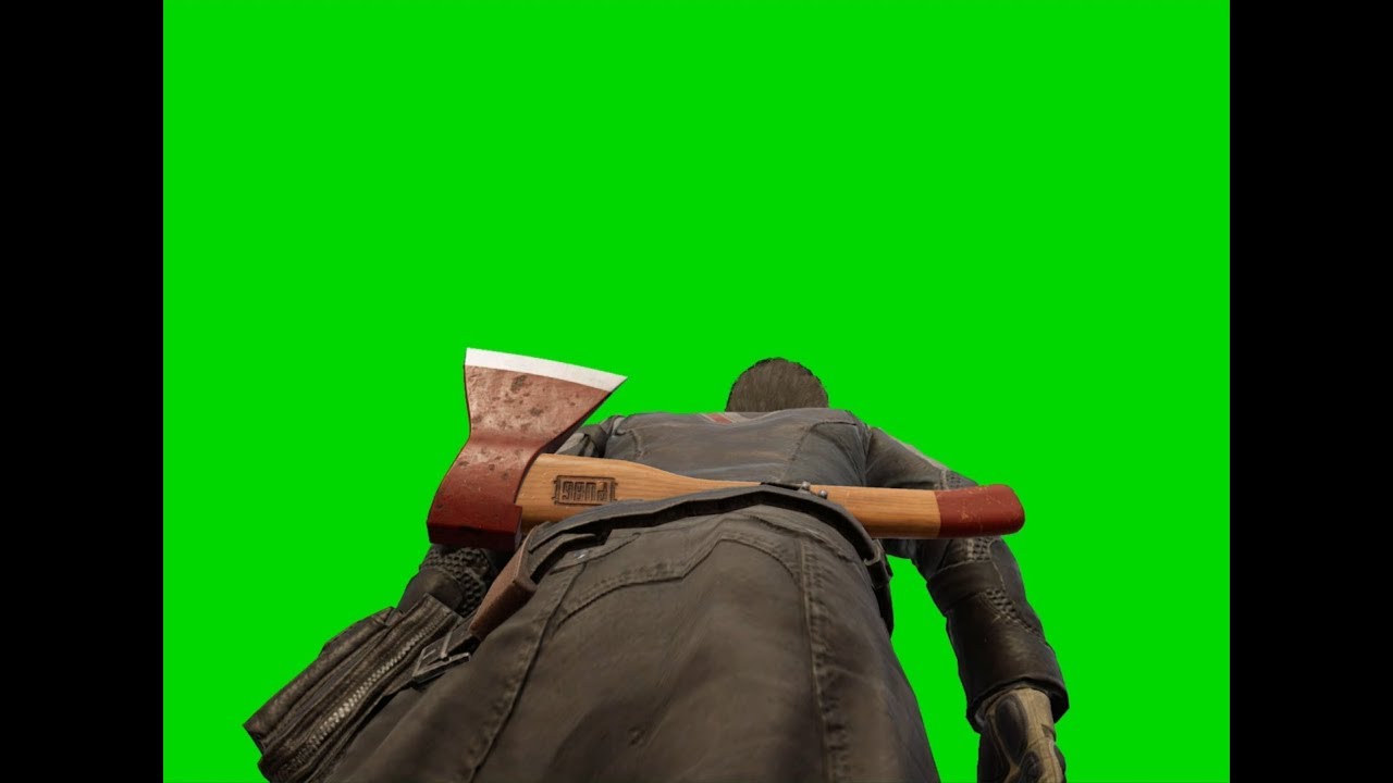 PUBG-Fire axe green screen - YouTube