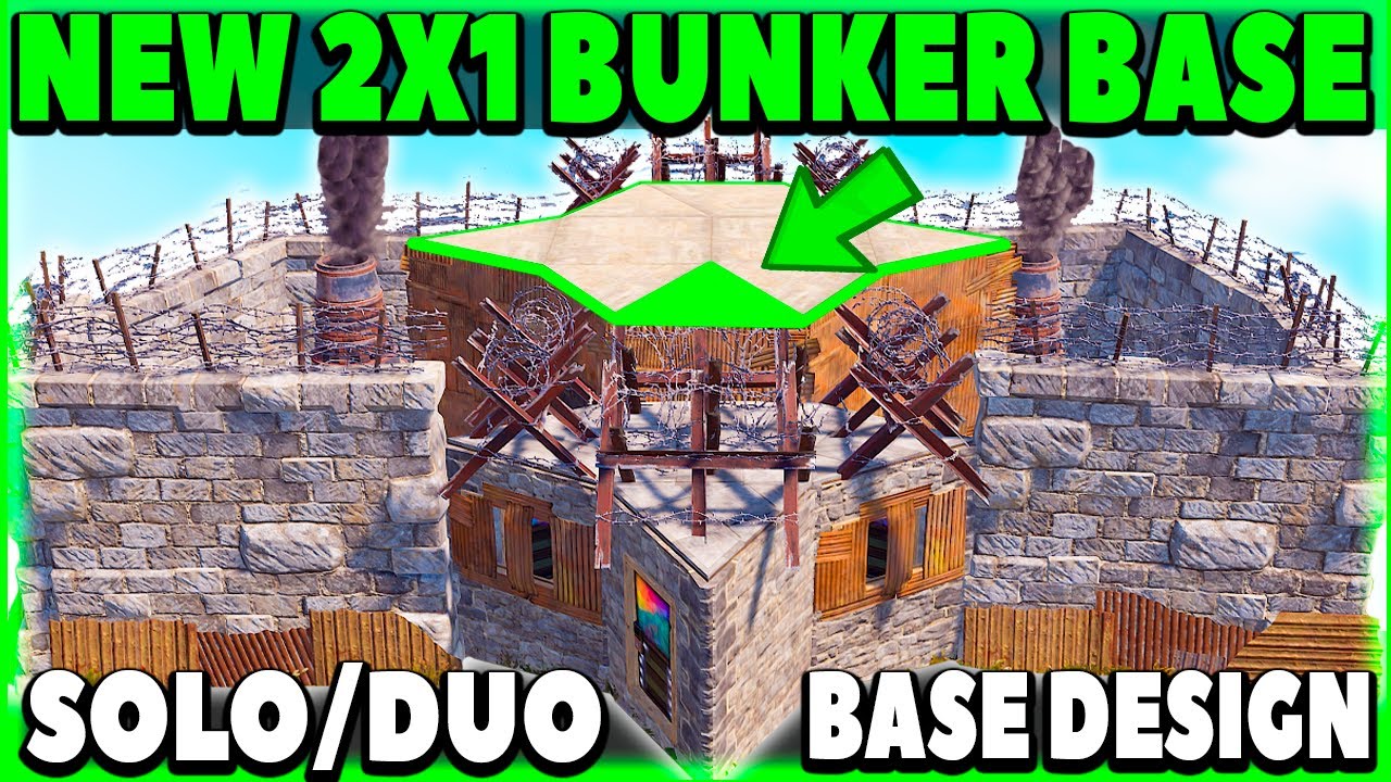 RUST - NEW META 2X1 BUNKER BASE DESIGN (SOLO/DUO) - YouTube