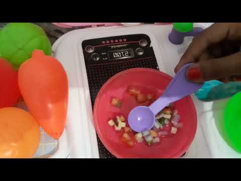 Kids fun with kitchen set - YouTube