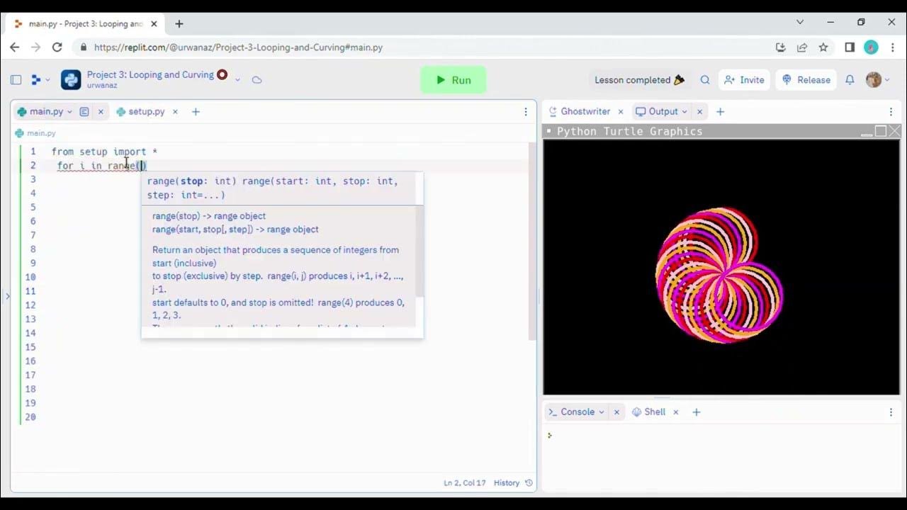 create a flower with python turtle - YouTube