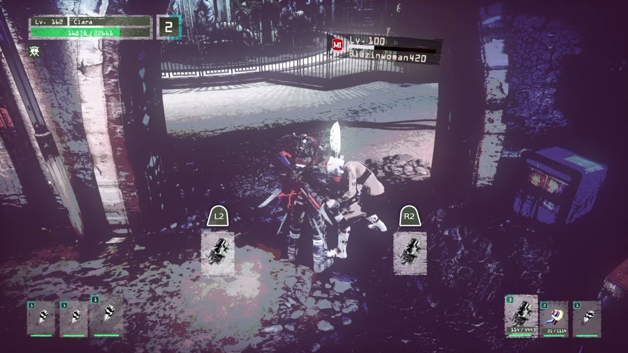 Let It Die - M2G-87 Red Napalm Gun's Rage Move - YouTube