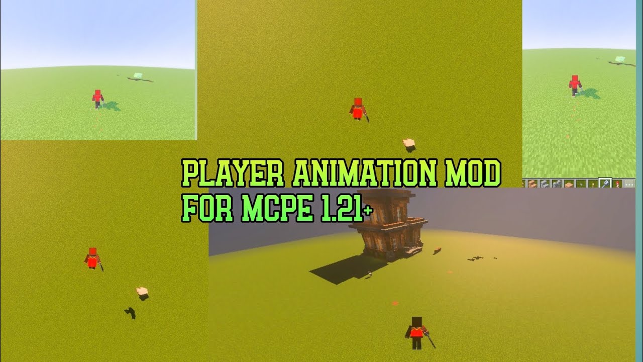 PLAYER Animation Mod For Mcpe 1.21+ - YouTube