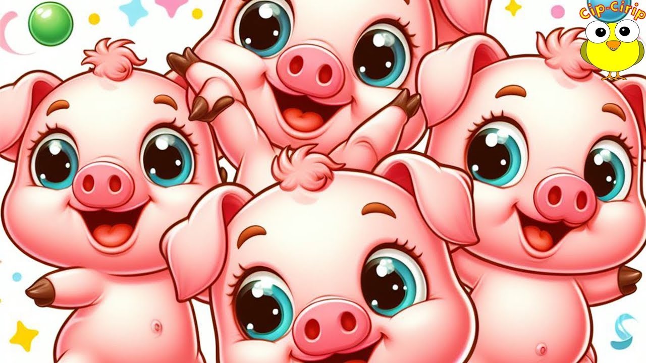 Five little pink pigs will teach you how to smile a lot + More ...