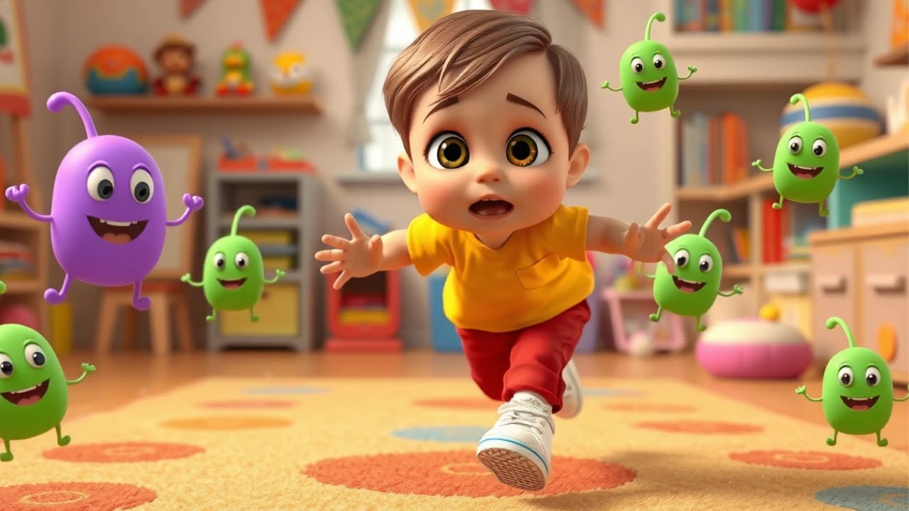 Bad Germs are Making a Mess | Nursery Rhymes & Kids Songs | by Anju ...