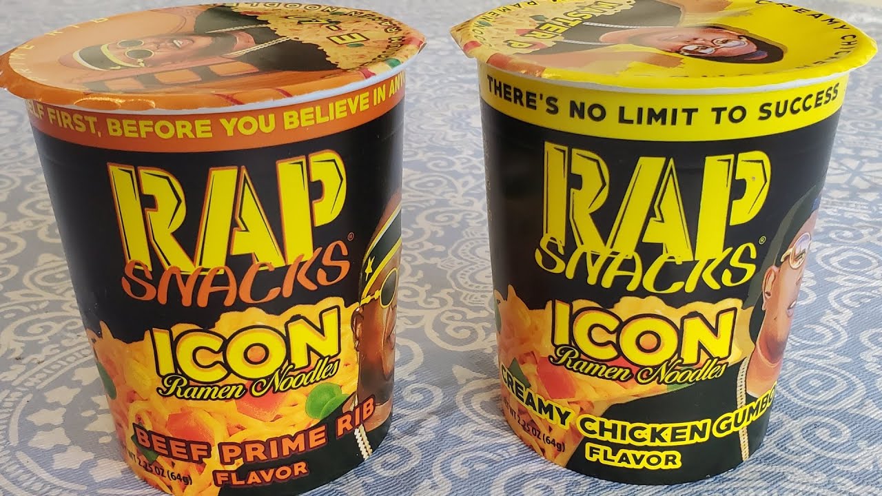 Rap Snacks Icon Ramen Noodles - Beef Prime Rib & Creamy Chicken Gumbo ...