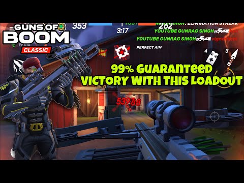 99.99% victory rate WITH THIS PRO LOADOUT GUNS OF BOOM GAMEPLAY